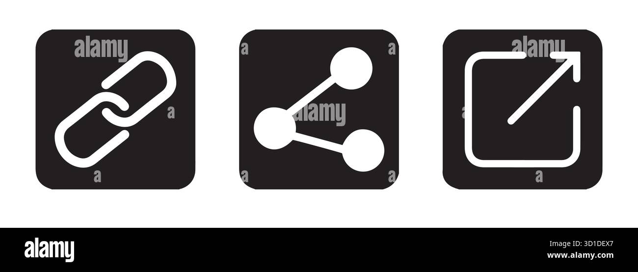 Open in new tab icon Cut Out Stock Images & Pictures - Alamy