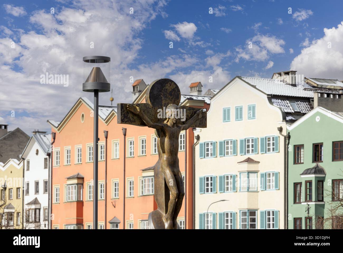 Innsbruck, Austria - February 26, 2023: Statue of Jesus crucified on ...
