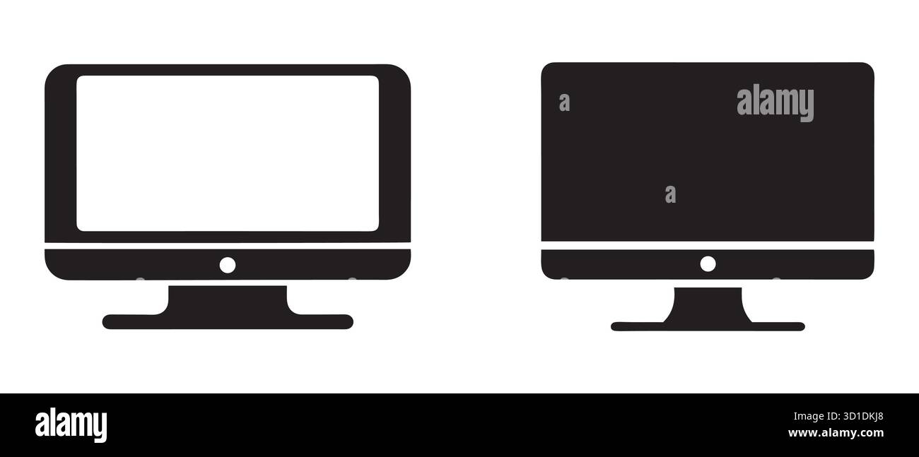Monitor icon for apps Stock Vector Images - Alamy