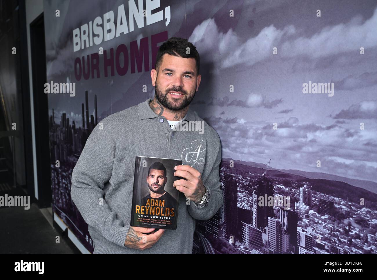 Brisbane Broncos Captain Adam Reynolds is seen at the official book ...