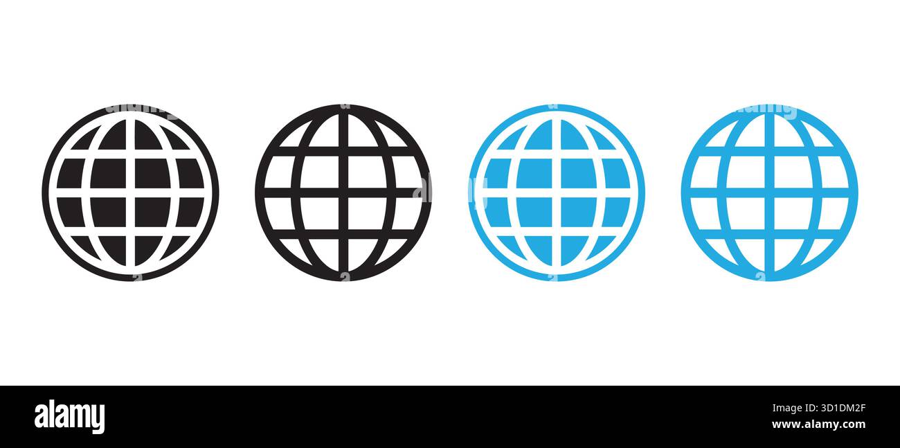 Globe for mobile apps Stock Vector Images - Alamy