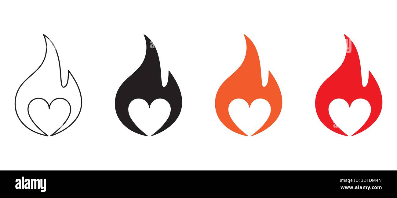Stylized flame icon Stock Vector Images - Alamy