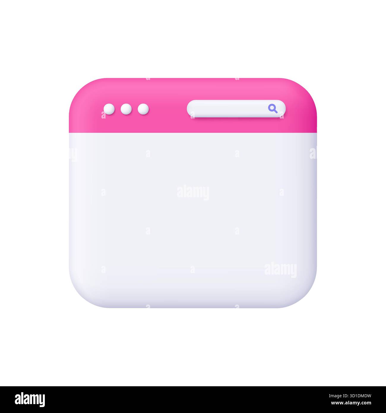 3d realistic web browser Cut Out Stock Images & Pictures - Alamy