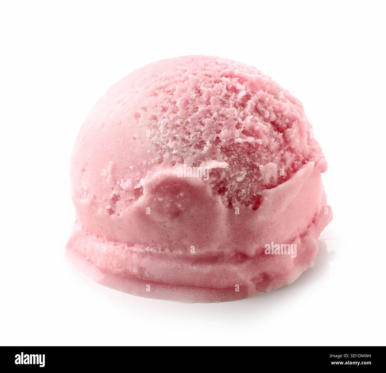 pink ice cream scoop isolated on white background Stock Photo - Alamy