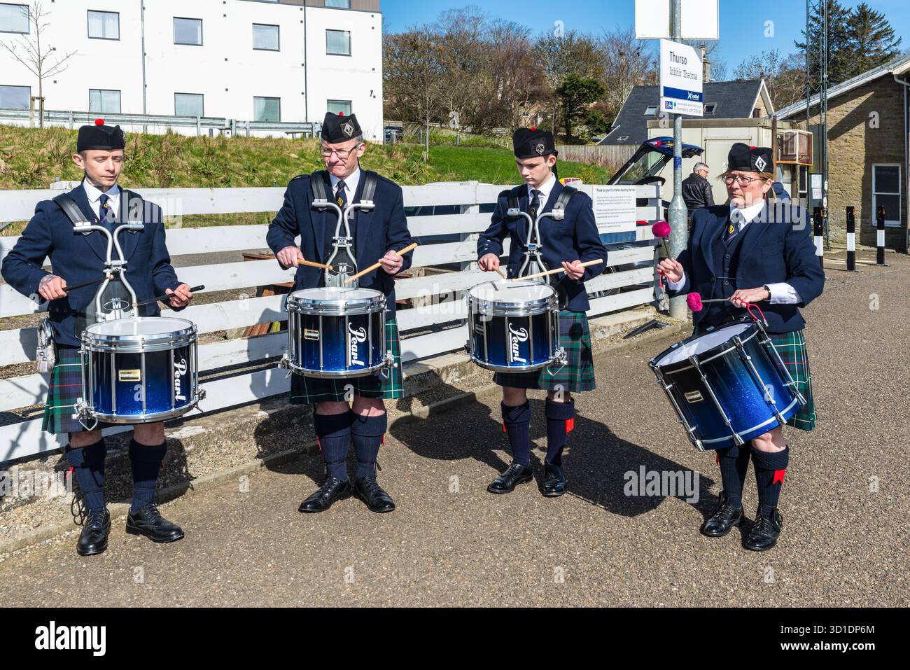 Thurso, Scotland, UK - April 20, 2024: Traditional Scottish bagpipes ...