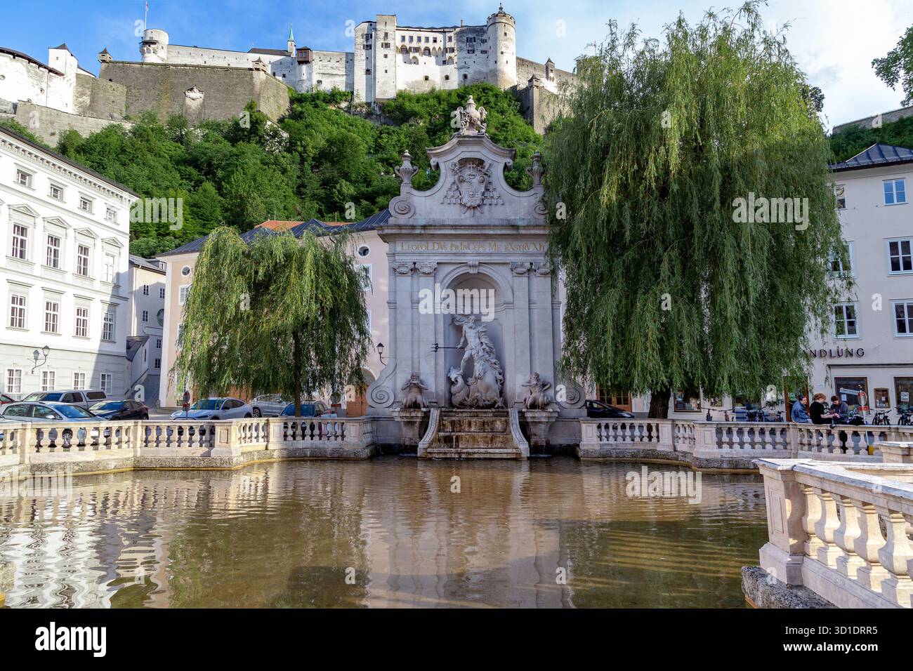 Neptune fountain hohensalzburg castle hi-res stock photography and ...
