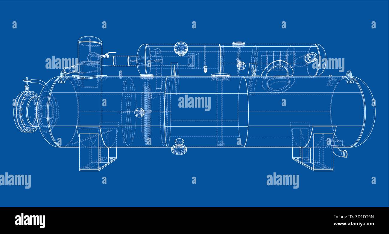 Industrial Tank Blueprint. Vector Stock Vector Image & Art - Alamy