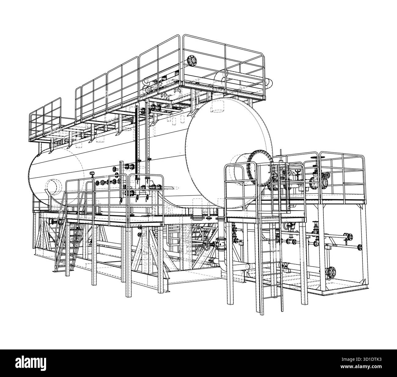 Industrial Tank Blueprint. Vector Stock Vector Image & Art - Alamy