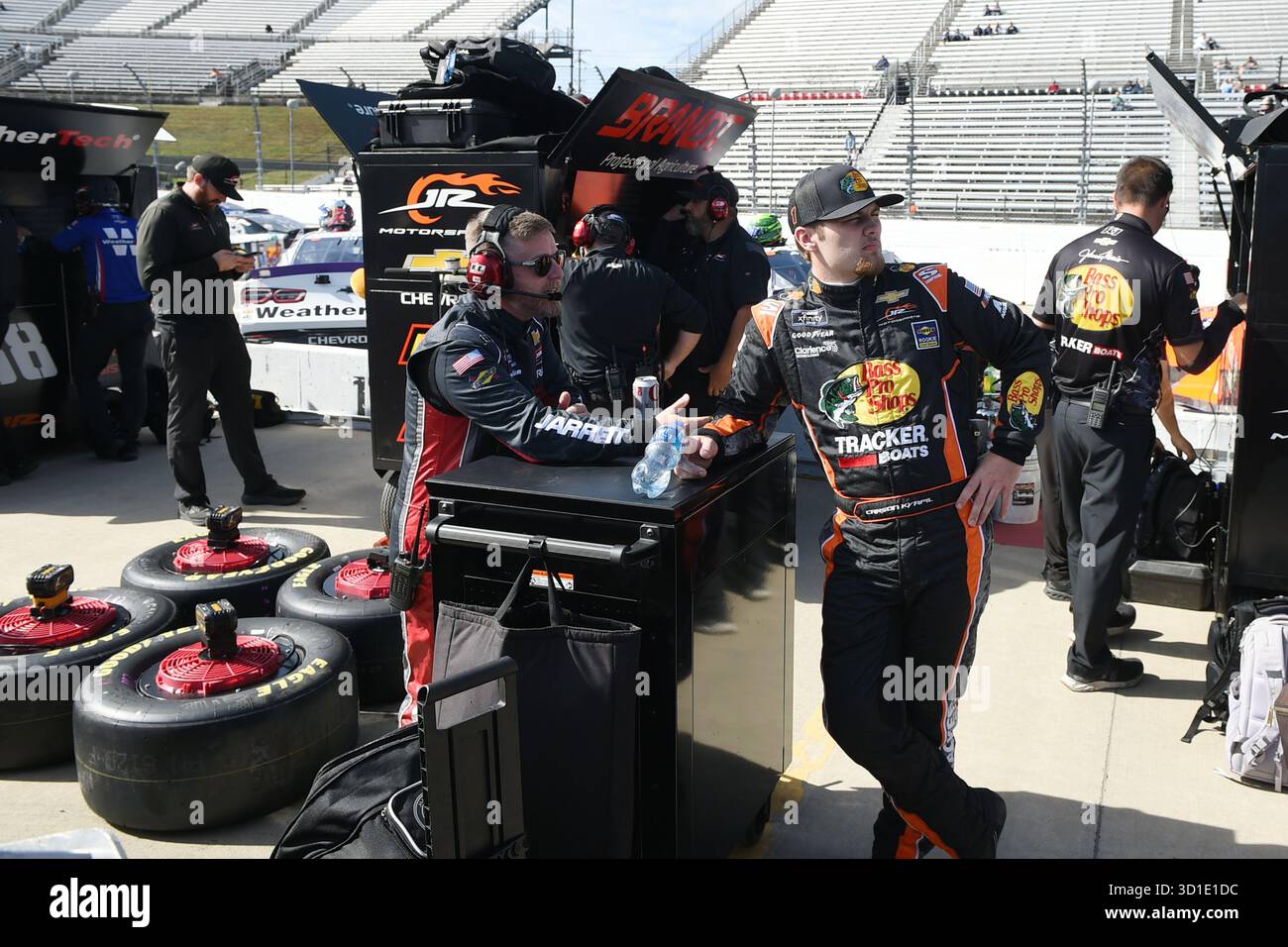 MARTINSVILLE, VA - OCTOBER 25: Teammates Justin Allgaier (#7 JR ...