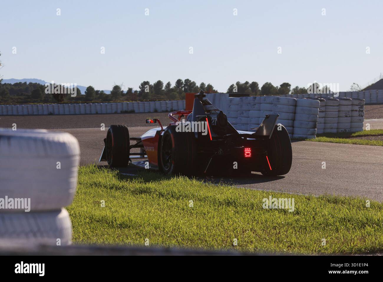 Jake Dennis driving his Andretti Porsche Formula E. FIA Formula E ...