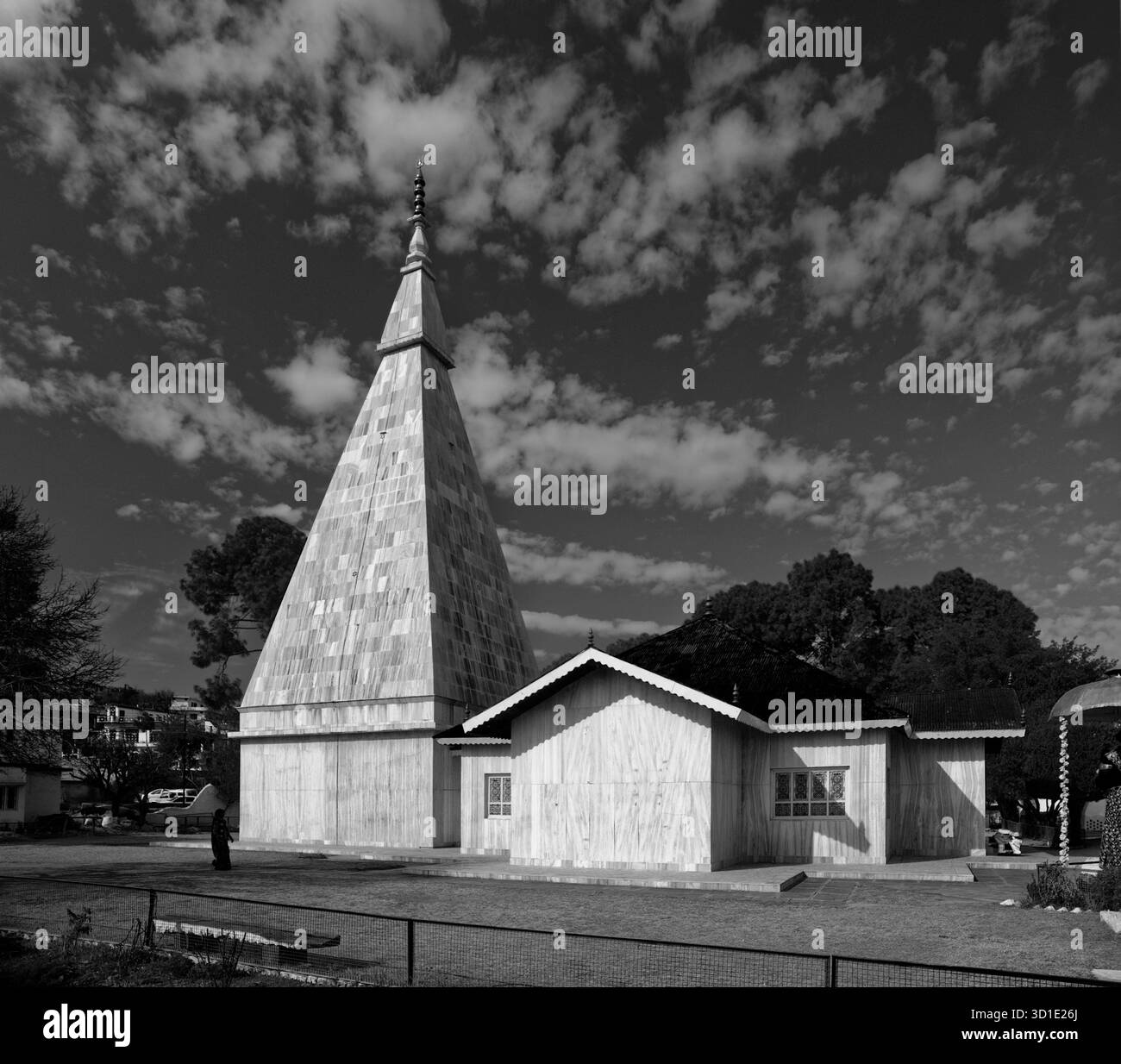 Black and white photo of Haidakhan Babaji Temple is a spiritual site ...