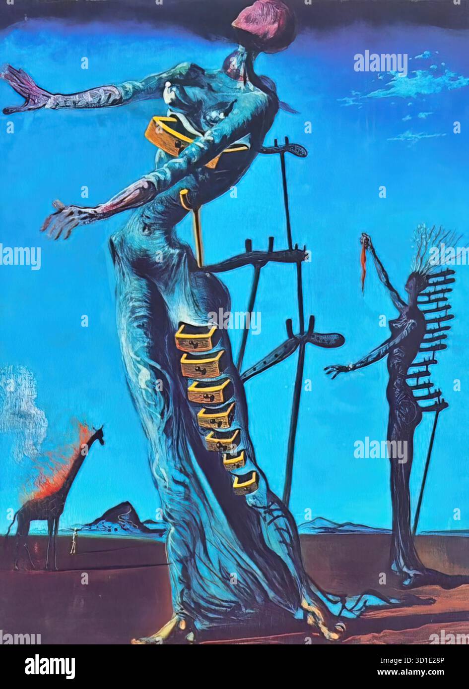 The Burning Giraffe, 1937 by Salvador Dali Stock Vector Image & Art - Alamy