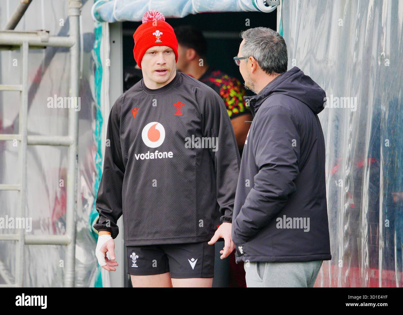 Wales' Nick Tompkins during a training session at the Vale Resort ...