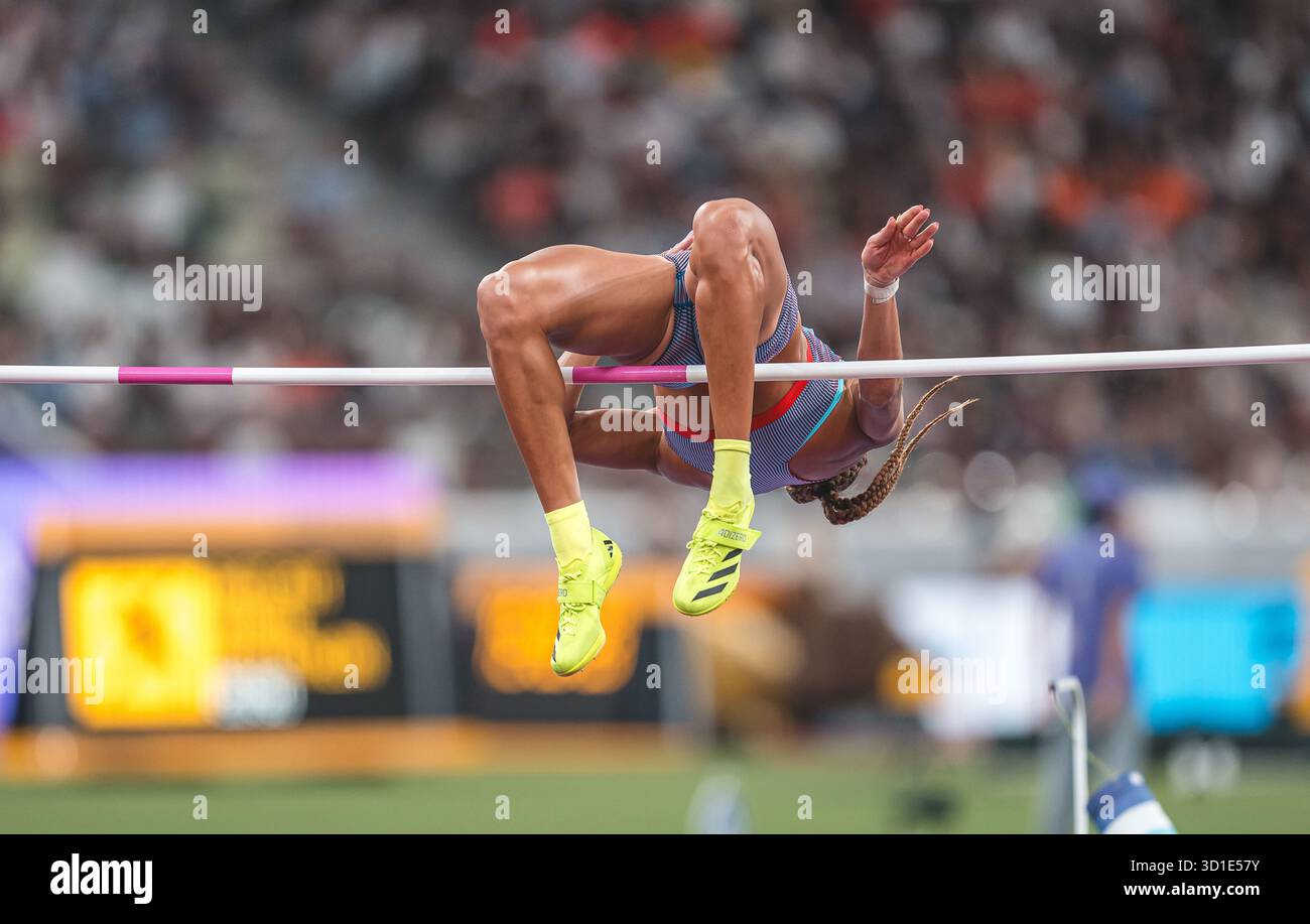 Anna Hall participating in the World Athletics Championships in Tokyo ...