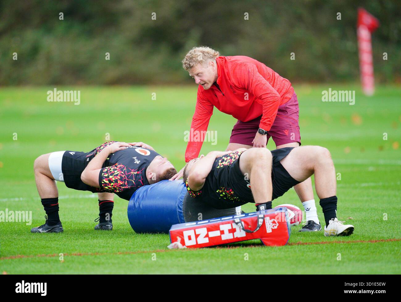 Wales coach Duncan Jones during a training session at the Vale Resort ...