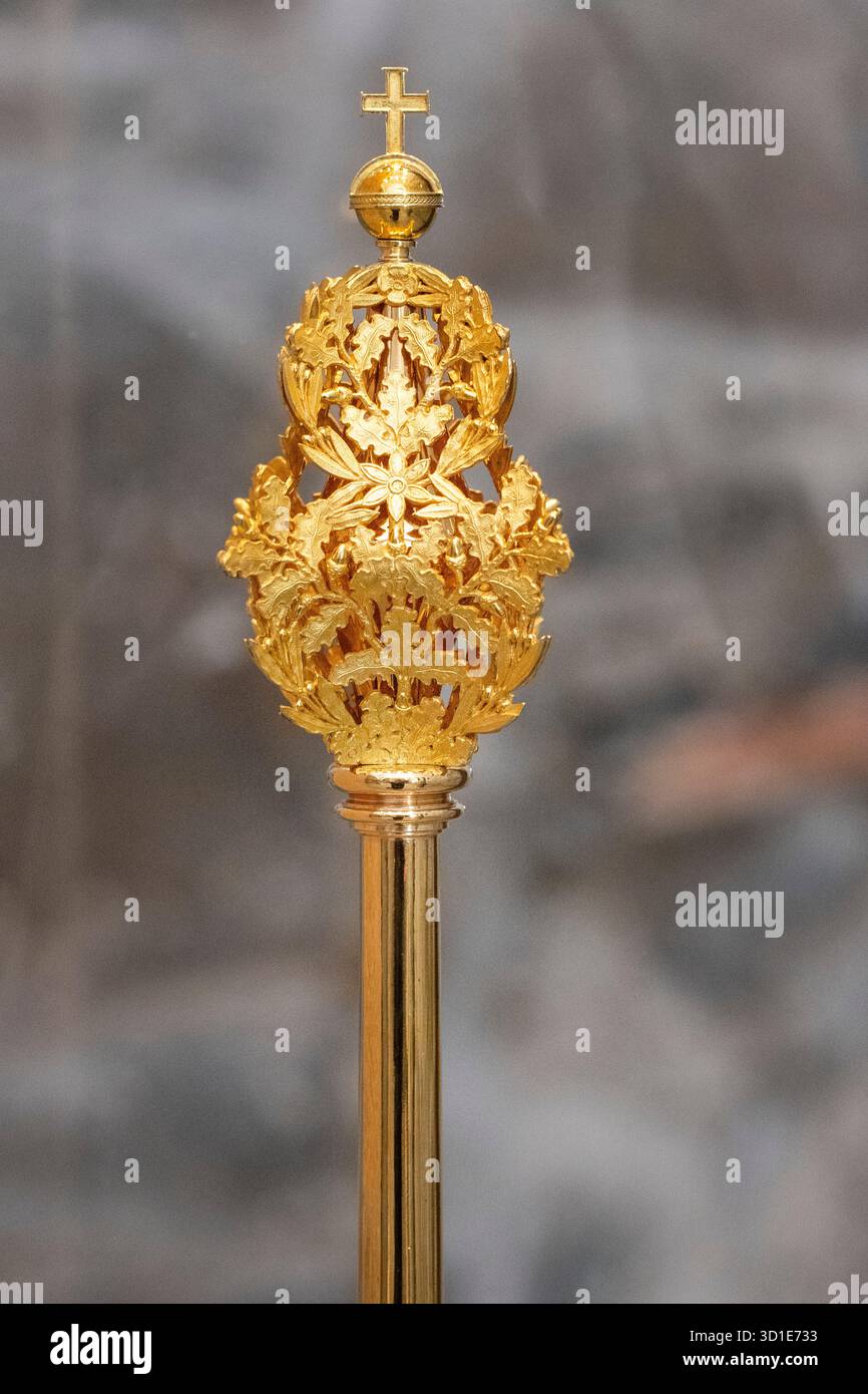 Trondheim 20251026. The King's Scepter. The Norwegian royal regalia ...