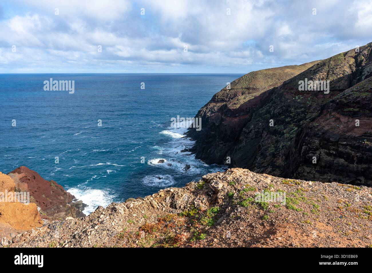 Porto Santo coastline from Flores Viewpoint in Porto Santo, Madeira ...