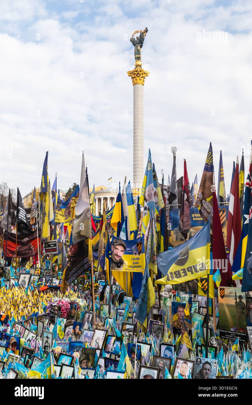 Kyiv, Ukraine - Oct. 23, 2025: The Maidan Memorial is a living ...