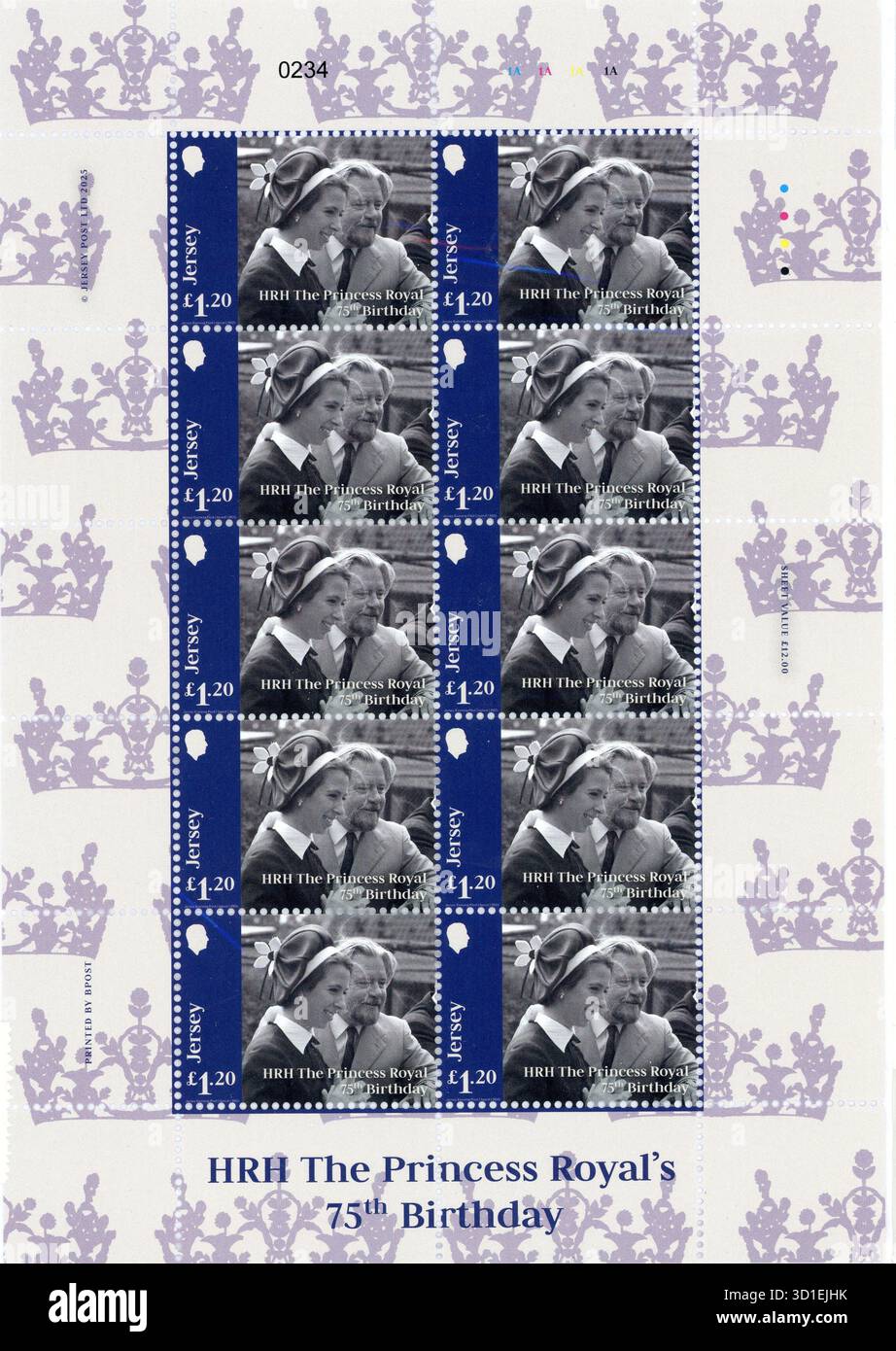 Annhrh princess royal 75th birthday jersey stamp princess ann hi-res ...