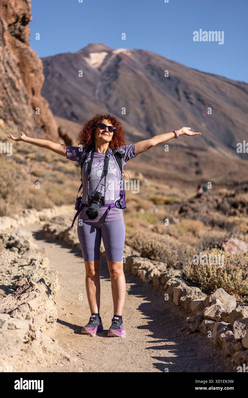 Female hiker curly red hi-res stock photography and images - Alamy