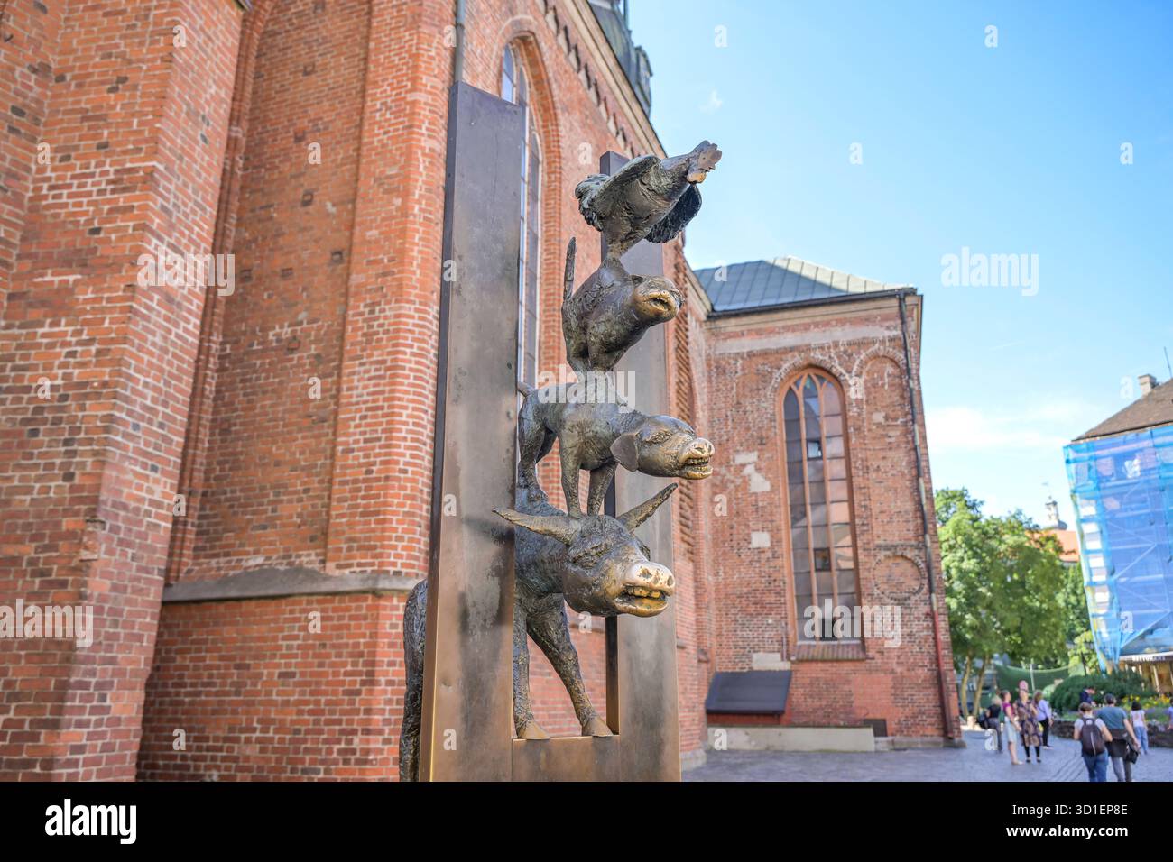 Statue, Denkmal, Bremer Stadtmusikanten, Altstadt, Riga, Lettland ...
