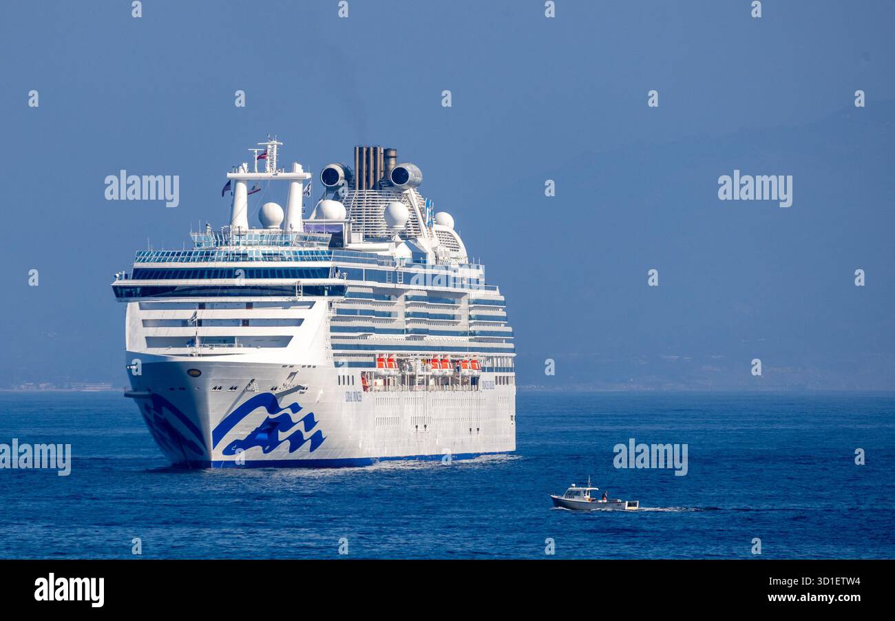 Coral Princess Cruise Ship ports in Santa Barbara, CA on October 27 ...