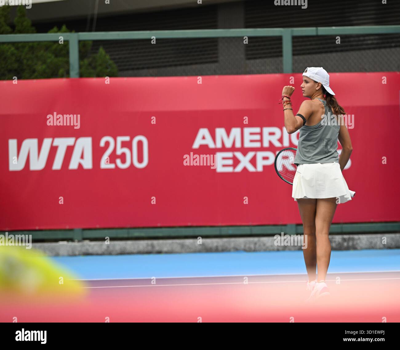 Colombian tennis player Emiliana Arango during a match at the Hong Kong ...