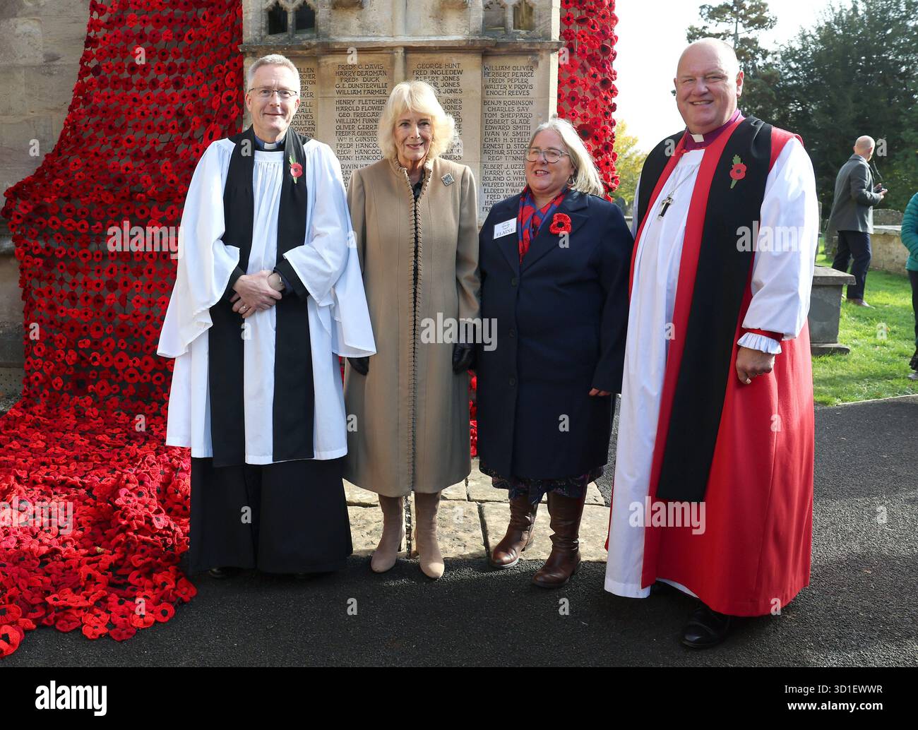 Queen Camilla poses for a photo with (left to right) Reverend Dr ...