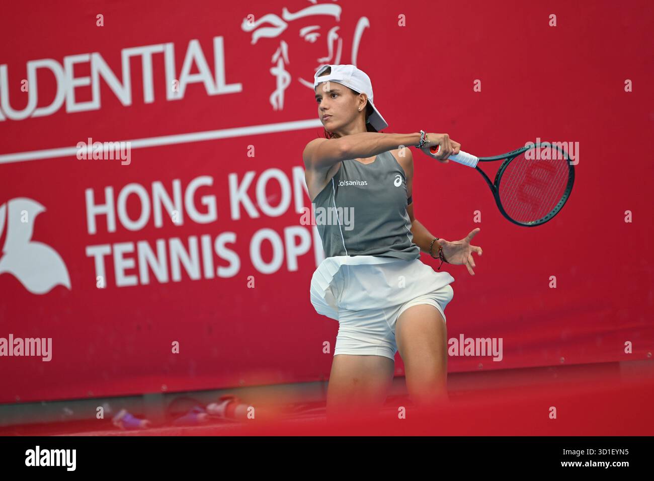 Colombian tennis player Emiliana Arango during a match at the Hong Kong ...