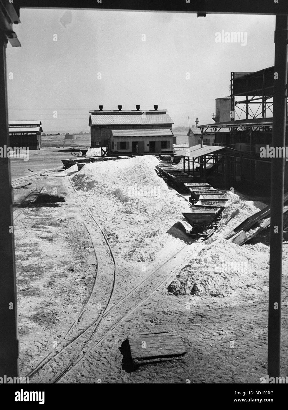 Carnallite, the raw product direct from the evaporation pit, near one ...