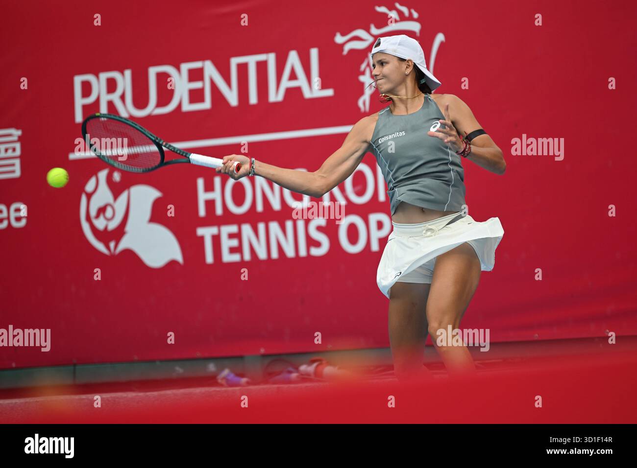 Colombian tennis player Emiliana Arango during a match at the Hong Kong ...