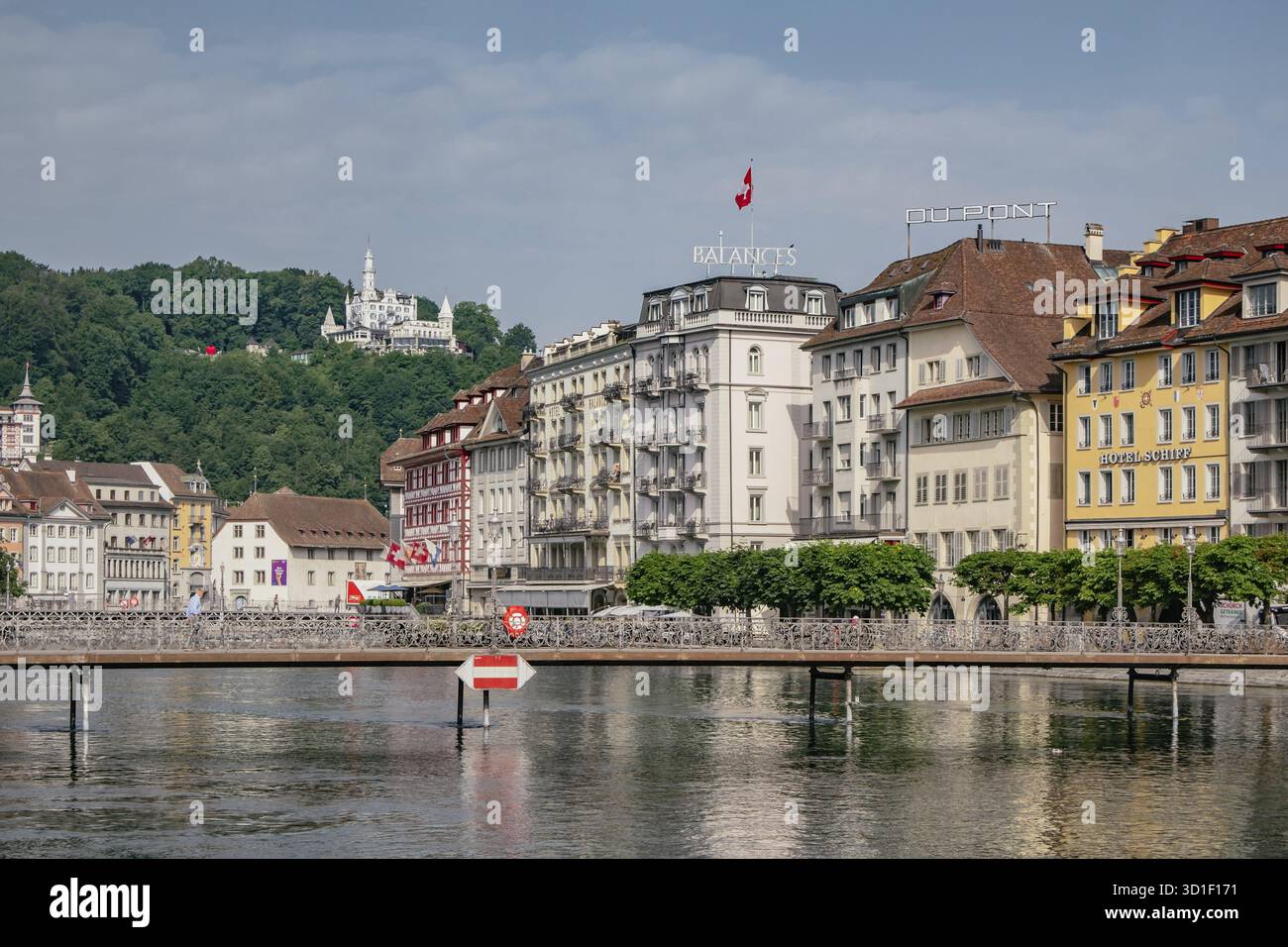 Beautiful historic city center view of Lucerne - Medieval Buildings in ...