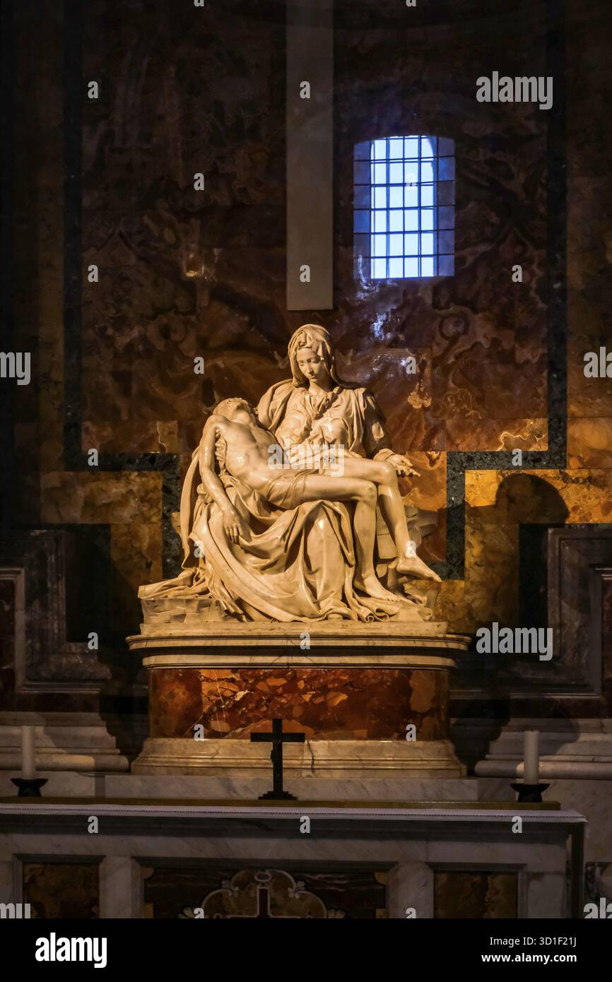 Pieta - Marble Statue (Michelangelo) in the Interior of Basilica di San ...