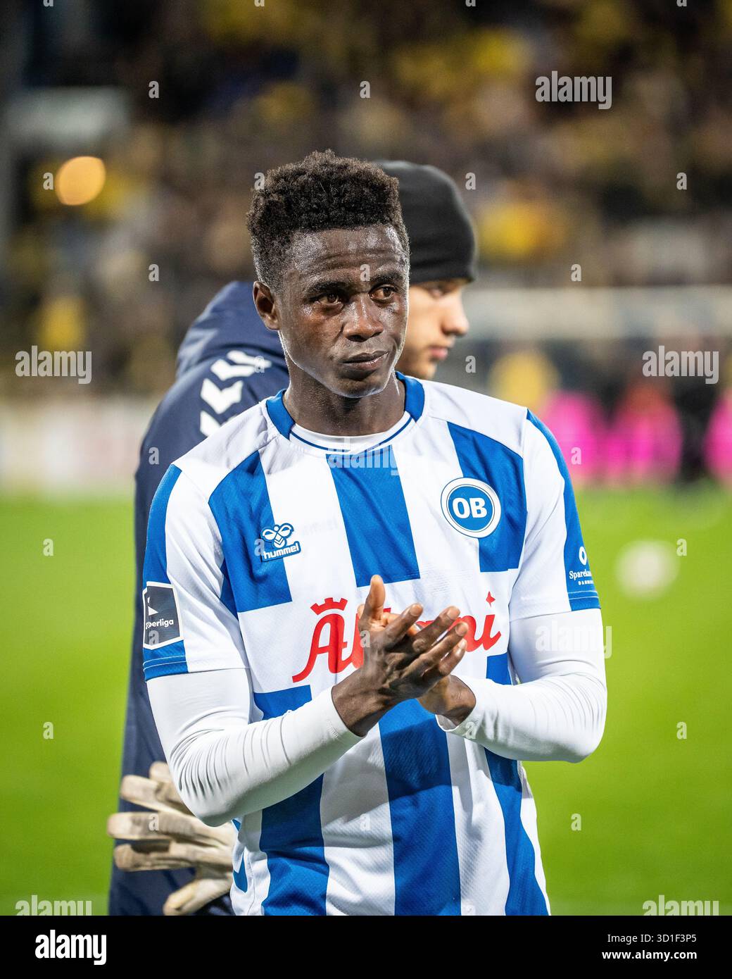 Odense, Denmark. 27th, October 2025. James Gomez of OB seen after the ...