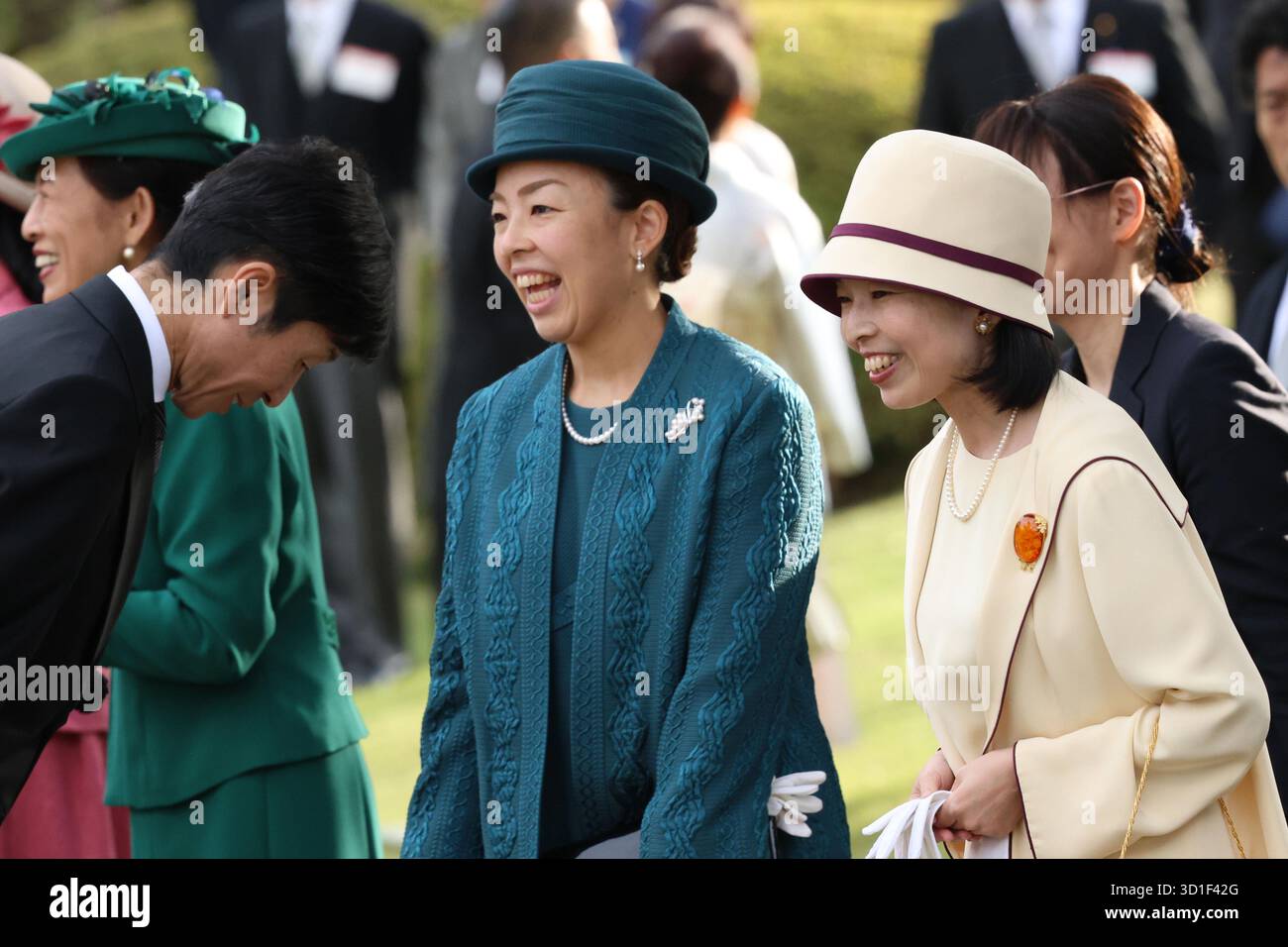 Japanese Princess Akiko and Yoko of Mikasa attend the Autumn Imperial ...