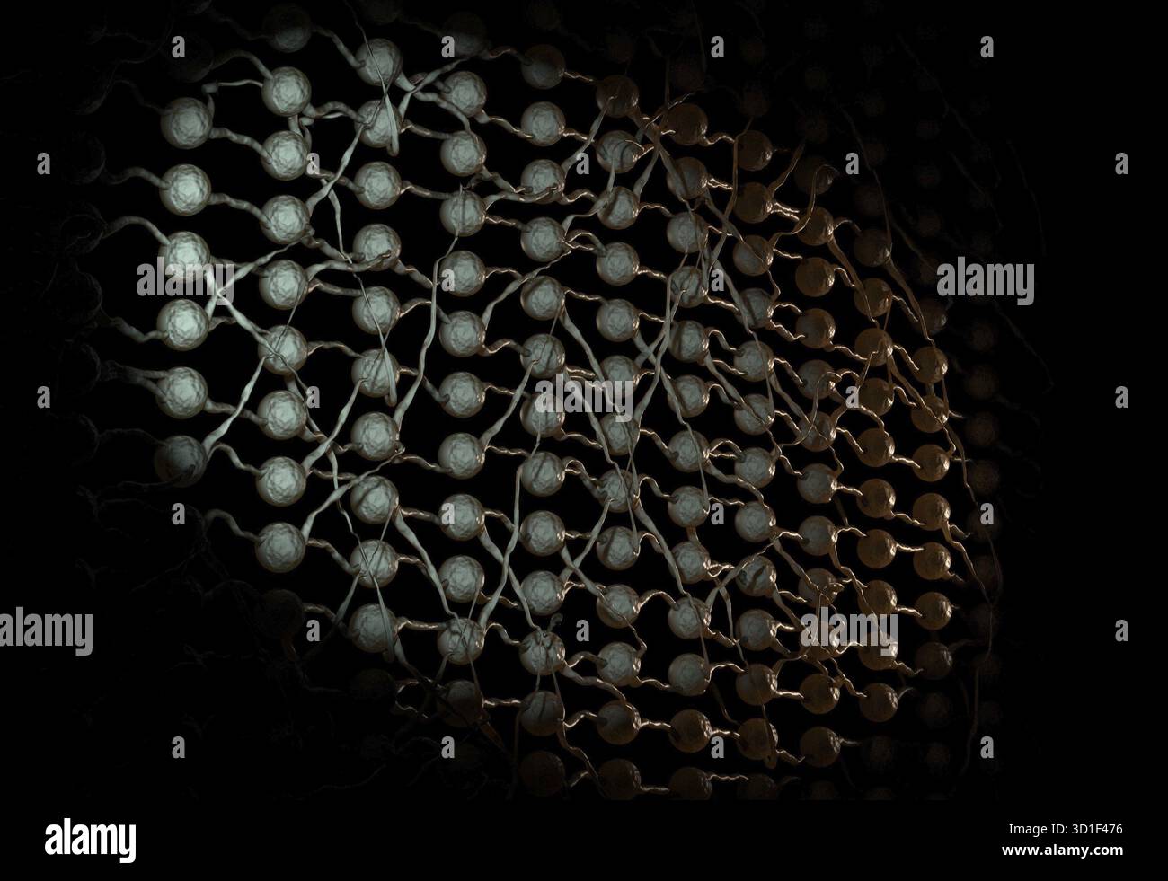 Neural net. Neuron network and links. 3d render Stock Photo - Alamy