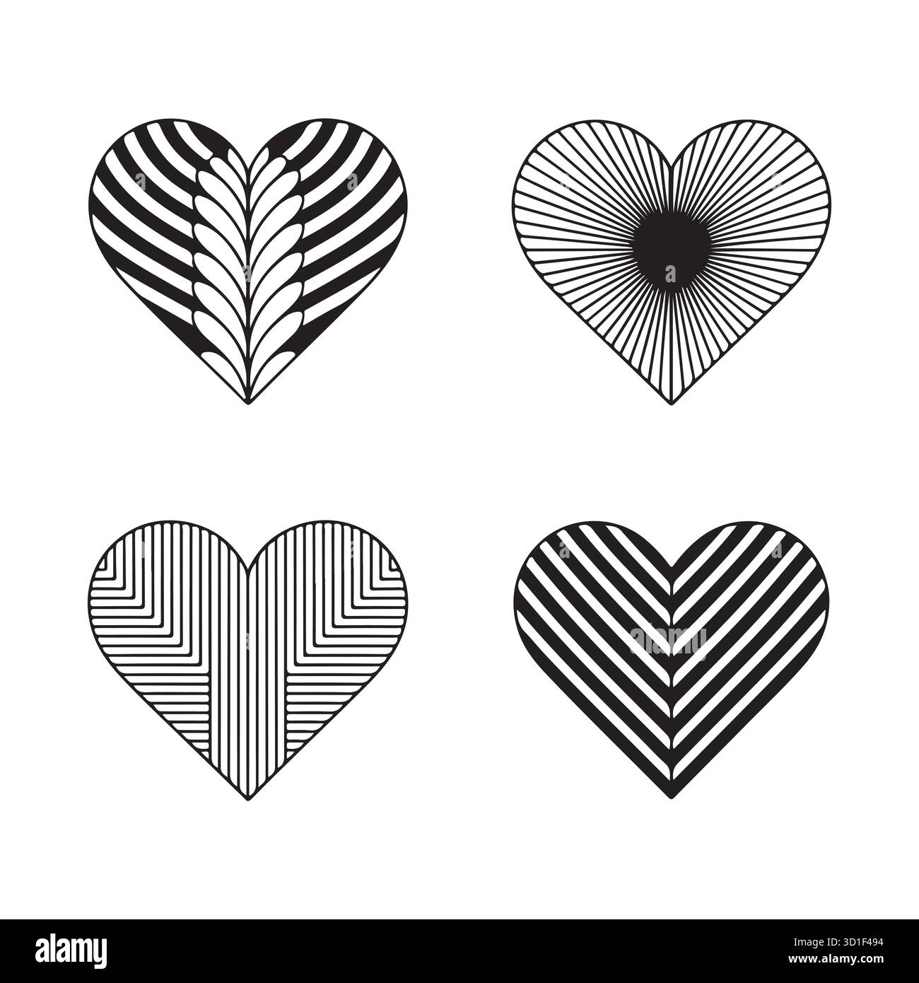 Striped heart png Cut Out Stock Images & Pictures - Alamy