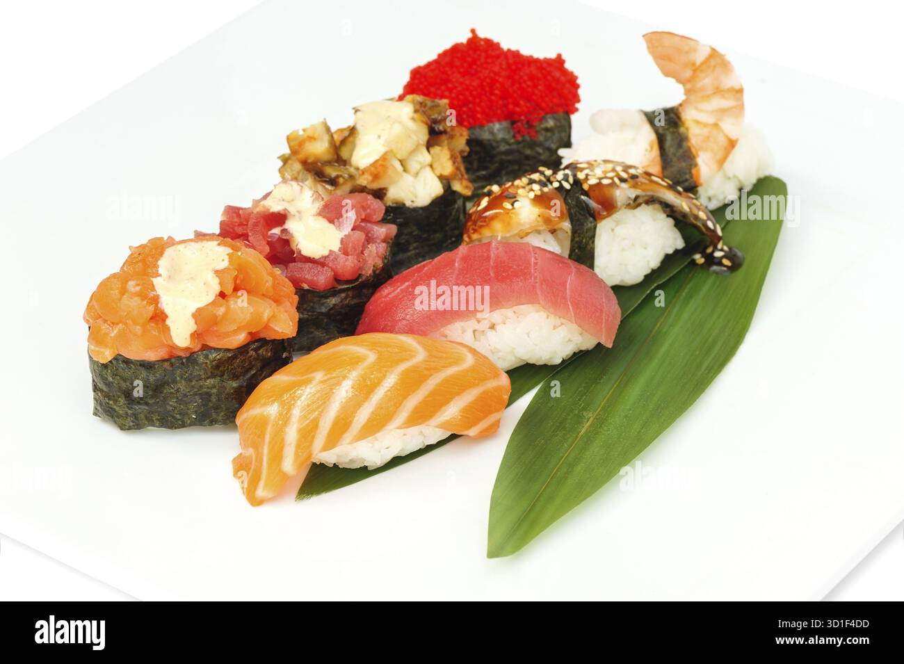 Shot sushi rolls set Cut Out Stock Images & Pictures - Alamy