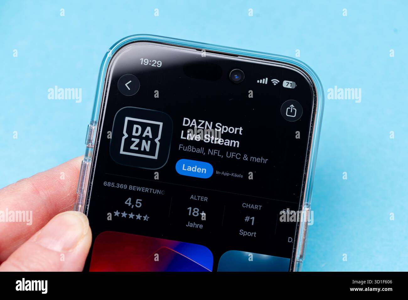 DAZN Sport App Logo On A Smartphone Screen Stock Photo - Alamy