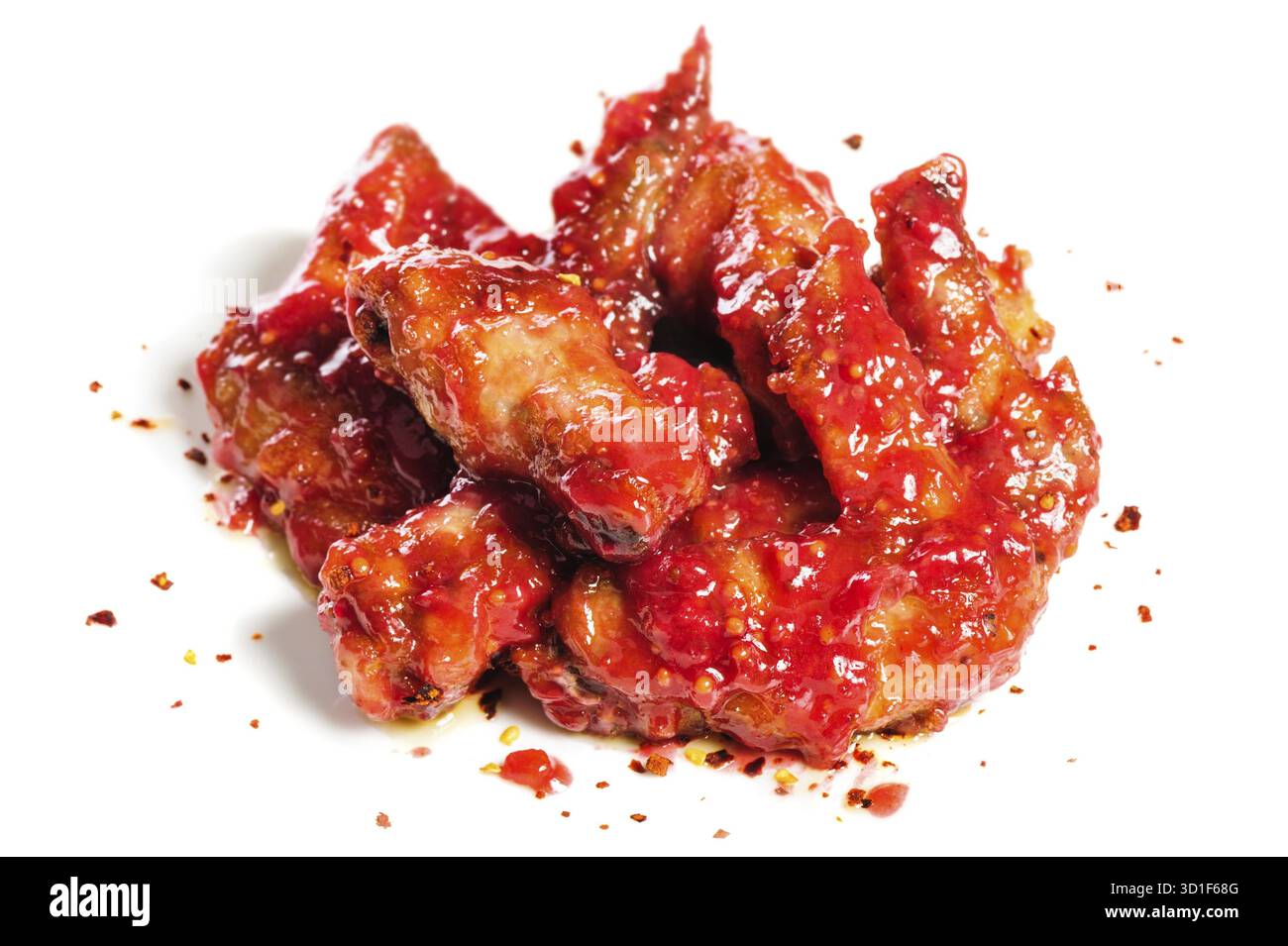 Grilled chicken wings in hot raspberry sauce Stock Photo - Alamy
