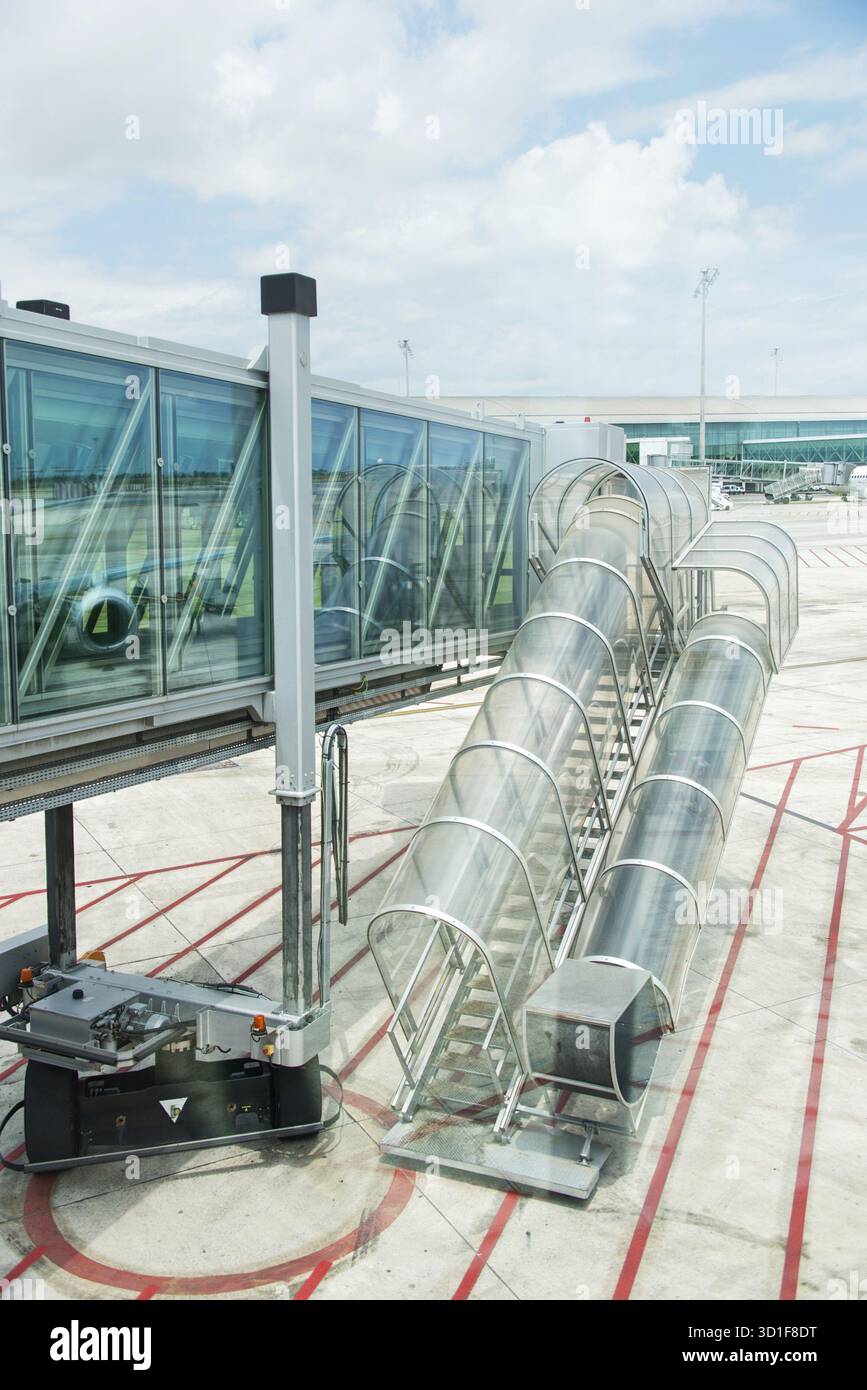 Modern airport ramp Stock Photo - Alamy