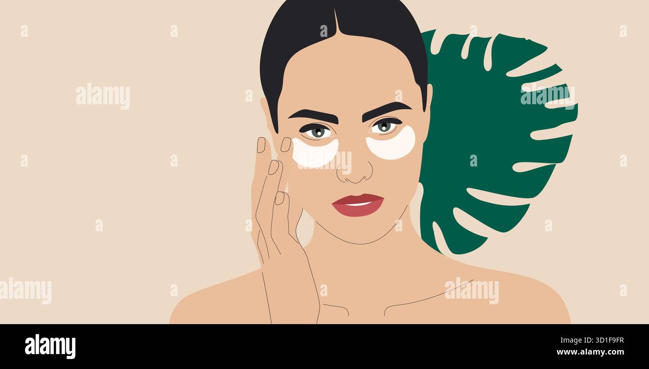 Self care concept portrait Stock Vector Images - Alamy