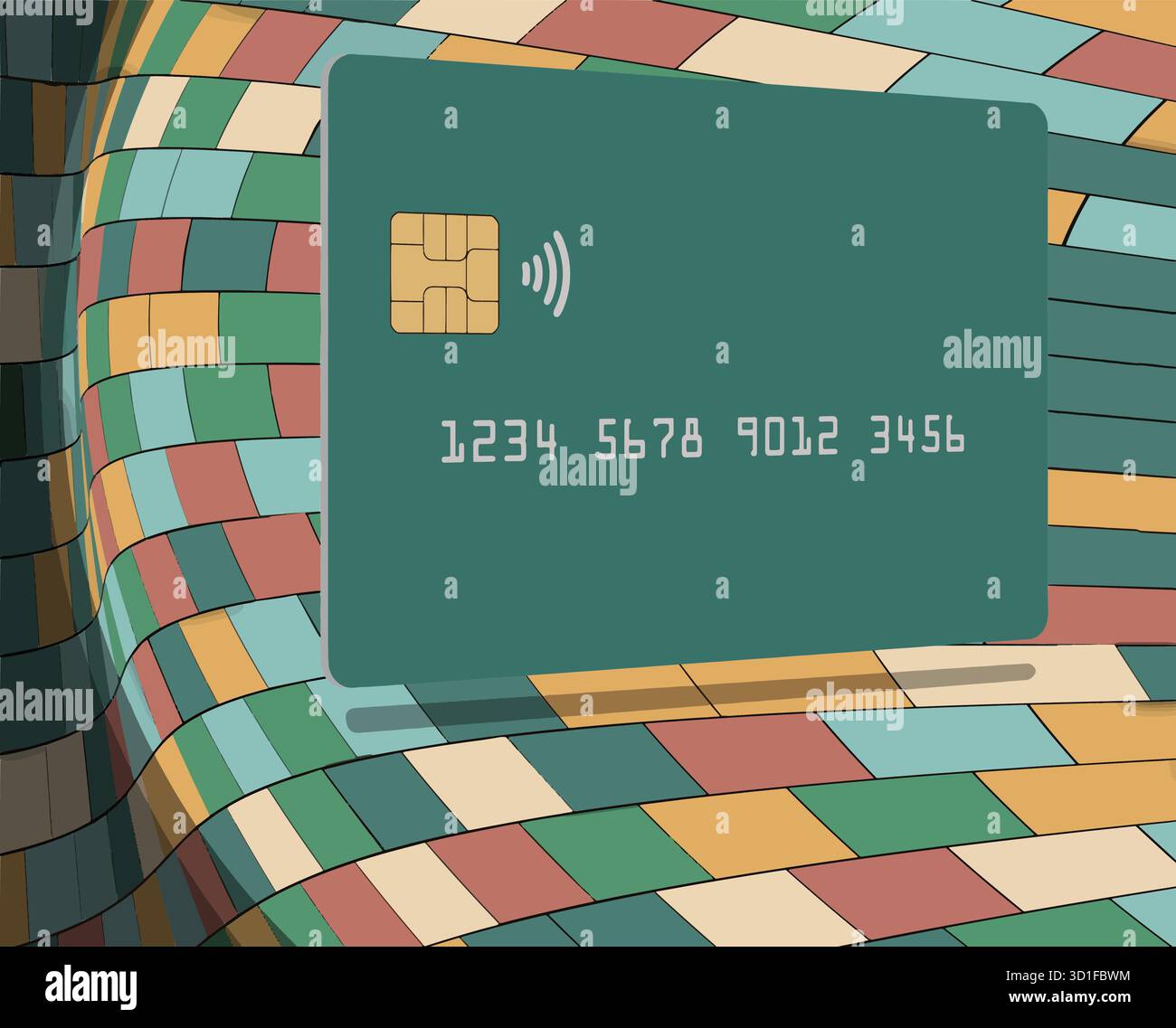 Used red debit card Stock Vector Images - Alamy