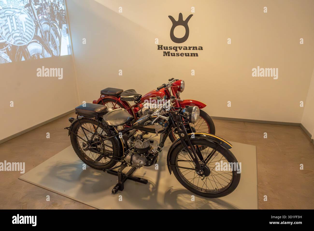Husqvarna, Sweden - 08.07.2025: Classic motorcycles in Husqvarna Museum ...