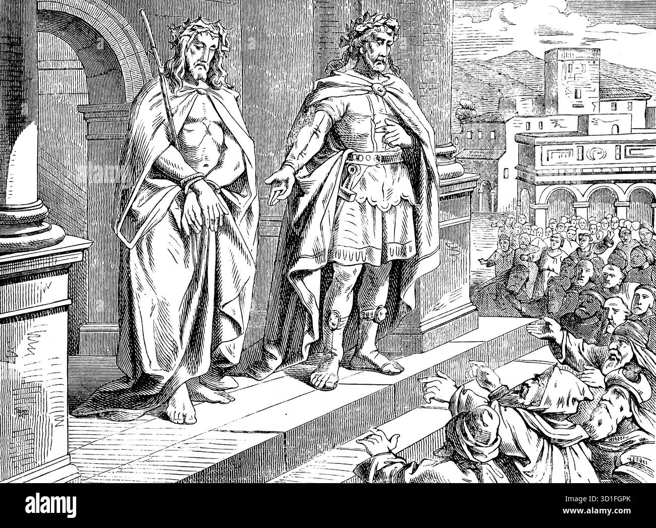 Jesus speaks, see what a person, Pilate finds no fault in him, Gospel ...