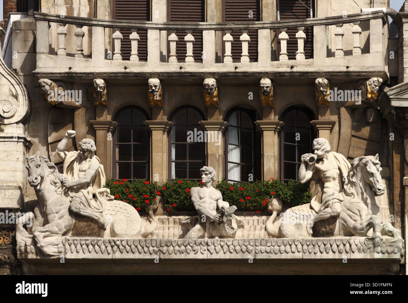 Baroque guild house of river boatmen (Le Cornett, the cornucopia) at ...