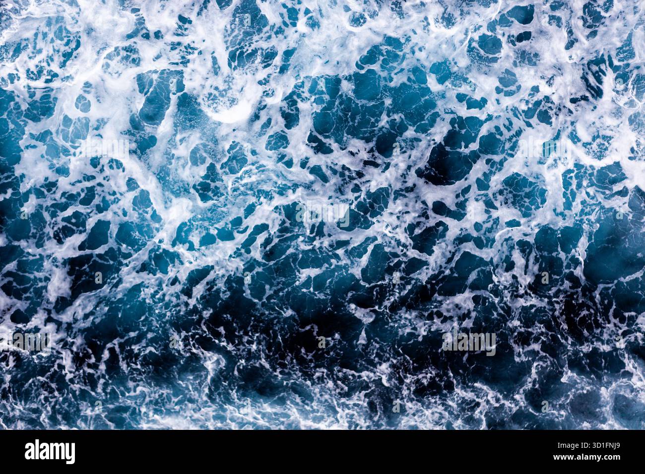 Ocean water texture. Top view of awesome water with foam. Can be used ...