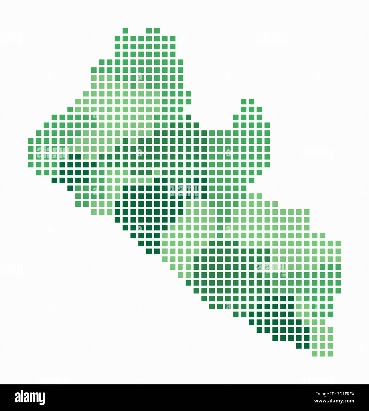 Liberia dotted map. Digital style map of the country on white ...