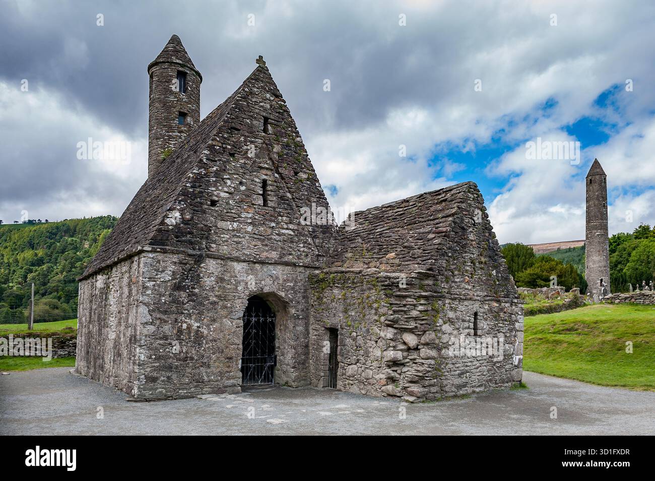 Saint Kevin Church and former monastery complex (6th century). The ...