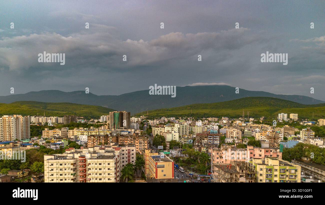(EDITOR'S NOTE: Image taken with drone)View of Dalma Hill range with ...